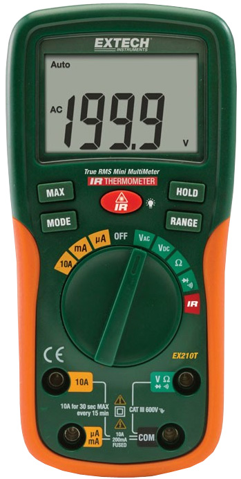 Extech EX210T TrueRMS Digital Multimeter | Multimeters | Instrumart