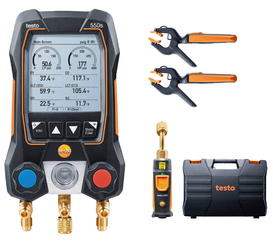 Testo 550S Digital Manifold Kit | Refrigeration Test Equipment | Instrumart