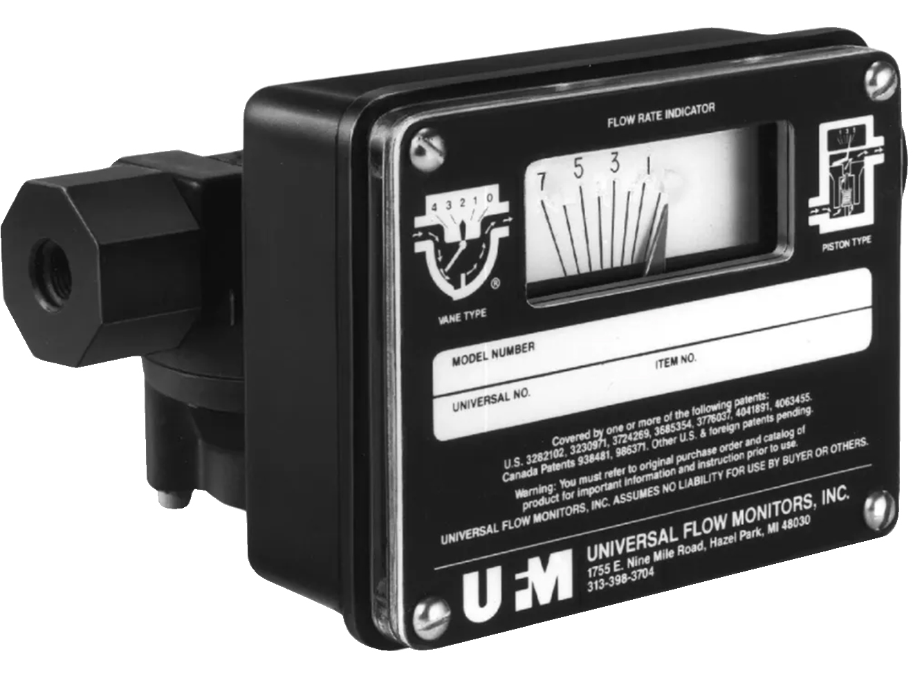 UFM Vane-Piston Variable Area Flow Meters | Rotameters | Instrumart